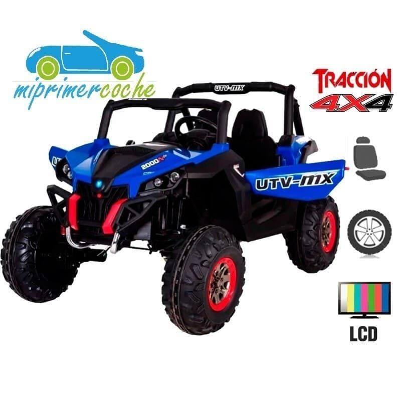 TODOTERRENO ELÉCTRICO INFANTIL BARATO BUGGY UTV MP4 24V 2 PLAZAS